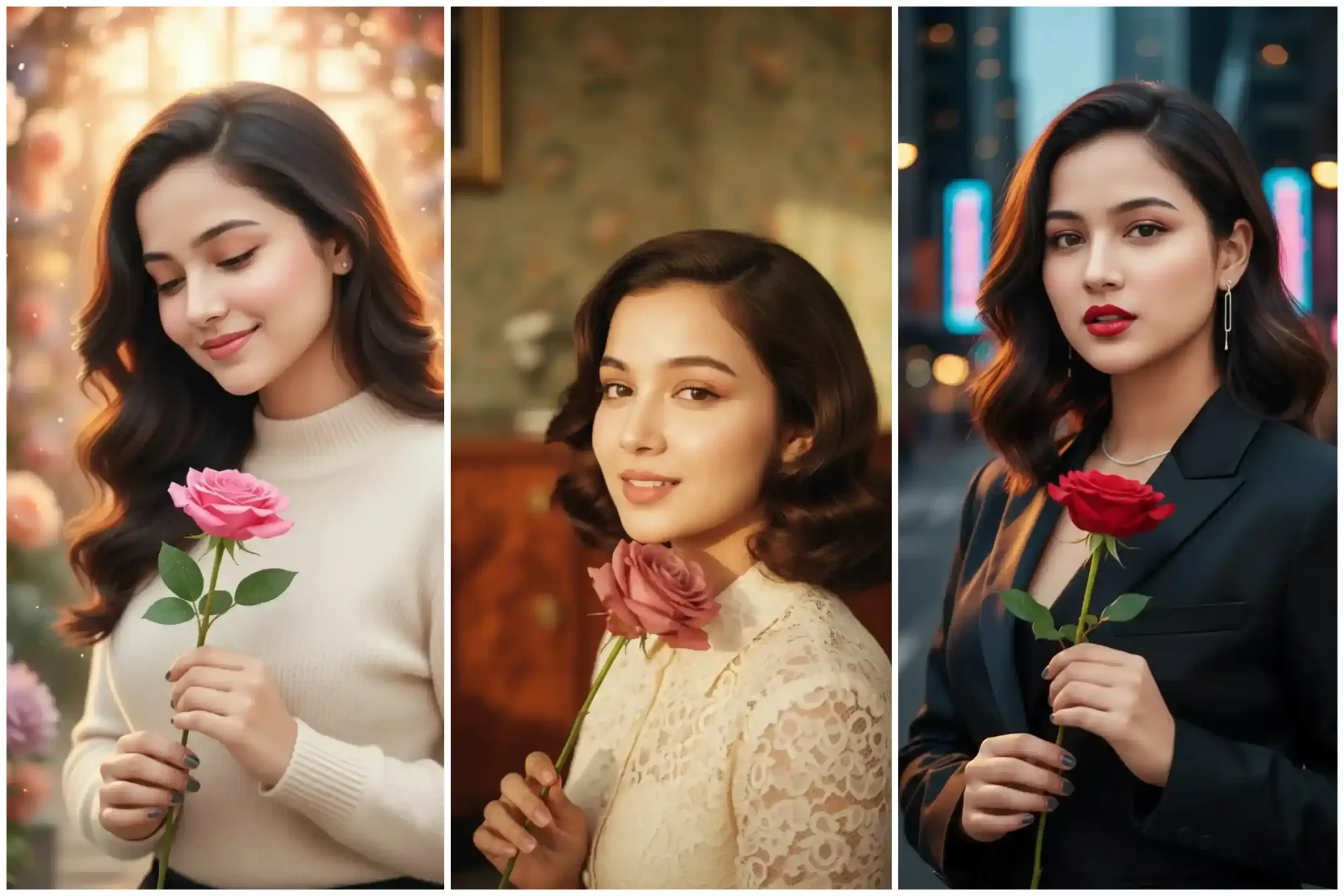 10 Rose Day Girl Photo Prompts Using Google Gemini AI (2026) - Prompt ...